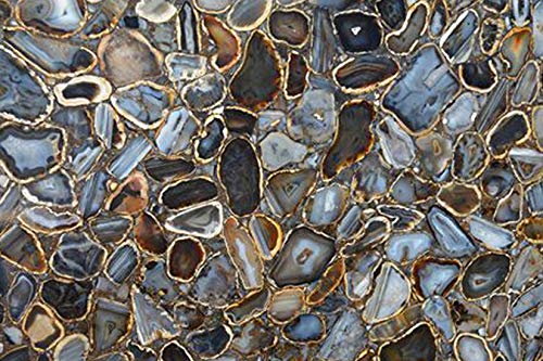 36"x24" Mix Multi Colour Agate Table Top Rectangular Table, Center Table, Coffee Table, Patio Table, Hallway Table, Living Room Furniture