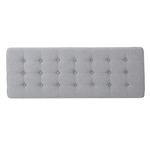 Christopher Knight Home Saxon Fabric Bench, Light Grey, 15.75β D x 43.50β W x 17.00β H