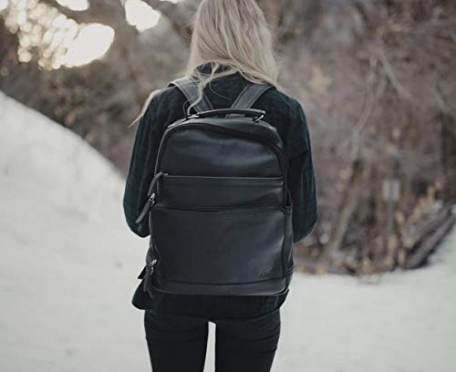 Kodiak Leather Katmai Backpack/Diaper Bag (Black)
