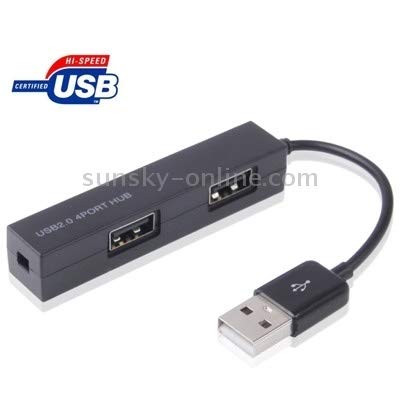JSANSUI Distributor hub High Speed 4-Port USB 2.0 HUB (Red), Excellent Workmanship (Color : Black)