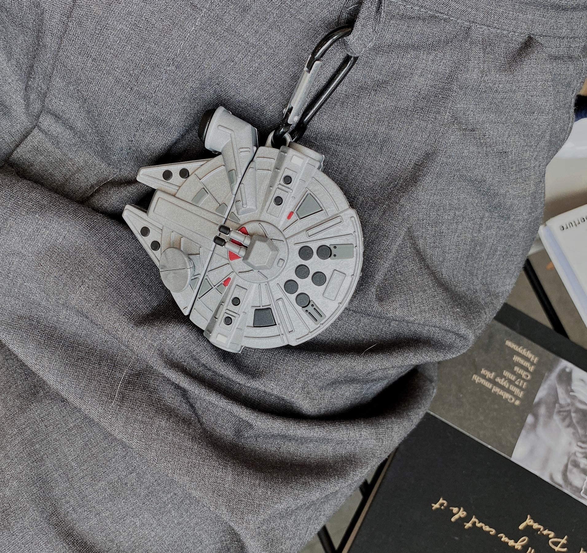 Aerymli Case,3D Cool Spacecraft Millennium Falcon Airpod Design Boys Men Soft Protective Cover Case Compatible for Airpods 3rd Gen 2021 Case