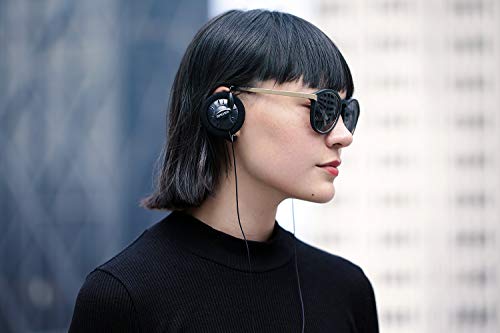 Massdrop x Koss KSC75X On-Ear Portable Headphones with in-Line Microphone, Midnight Blue