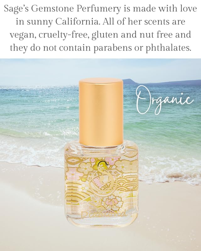 Diamond Organic Perfume Oil Extract Roll-On by Sage- 1/4 oz, Vegan & Cruelty-Free, Subtle Scent, Sandalwood, White Amber, Musk