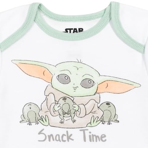 Star Wars Mandalorian Baby Yoda Newborn Baby Boys Layette Set Bodysuit Pant Bib Hat 0-3 Months