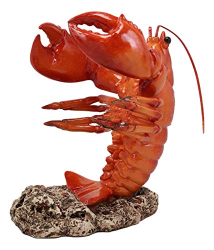 Ebros Nautical Coastal Dancing Red Lobster Drunken Cajun Creole Delight Wine Bottle Holder Caddy Figurine Home Kitchen Dining Party Hosting Decor Sea Life Marine Shell Seafood Shrimping Fishing Statue