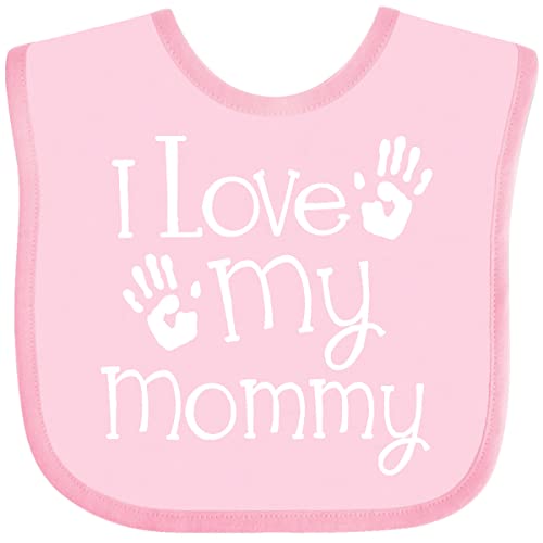 inktastic I Love My Mommy Mothers Day Baby Bib Pink 2d45e