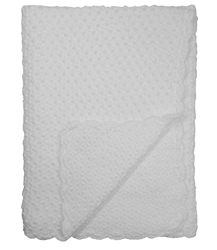 Baby Fancy Christening White Hand Crochet 100% Cotton Shawl/Blanket 34 x 30 in - Bubble
