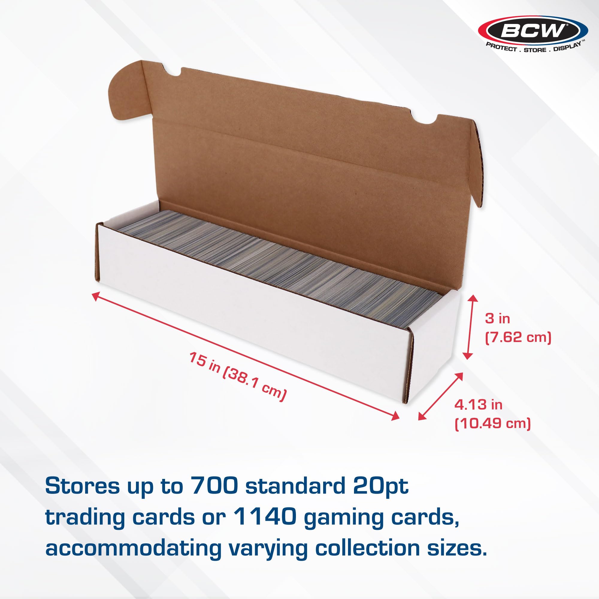 BCW 800 Count Trading Card Storage Box - 2 Pack | Cardboard Organizer for Baseball, Basketball, Football Cards, MTG, Pokemon | Card Game Storage & Protection | Card Storage Box | Assembly Required