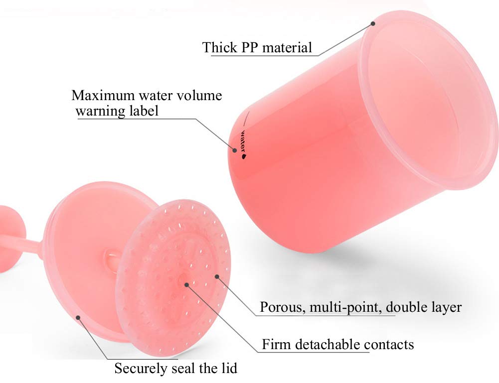 KOVCOAP Foam Maker for Face Wash, Face Wash Foamer, Cleanser Foam Maker, Marshmallow Whip Maker Skin Care, Deep Skincare Cleaner Tools for Travel Household 2 Pieces(Pink and White)