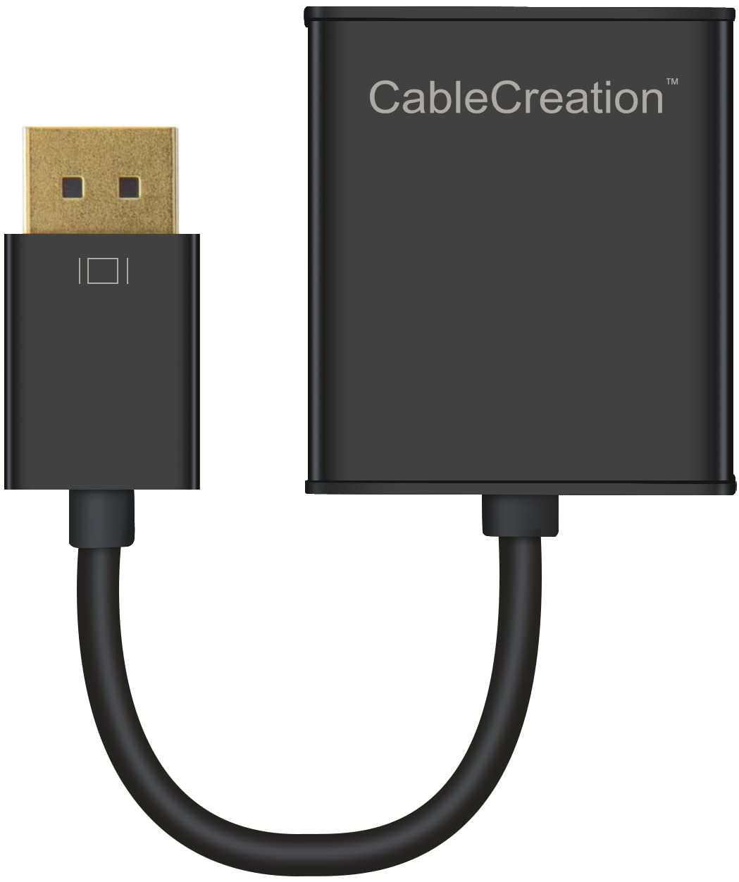 CableCreation Active DisplayPort to DVI Adapter DP to DVI-I Converter Eyefinity Multi-Screen Support 1080p, 0.5 FT