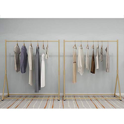 Iron Floorstanding Garment Rail,Simple Modern Clothes Rail,Fashion Durable/Golden / 150×170×40cm