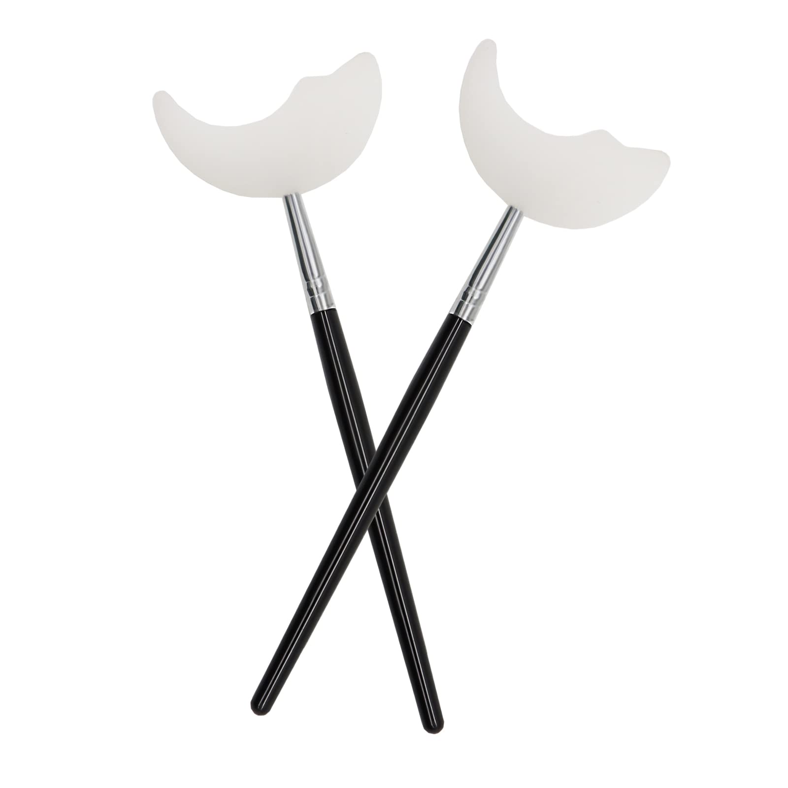 2 Pcs Lash Shield For Applying Lashes, Mascara Guard Shields, Reusable Eyelash Shields Guard, Under Eye Guards for Mascara, Eye Makeup Tools(Black Handle)
