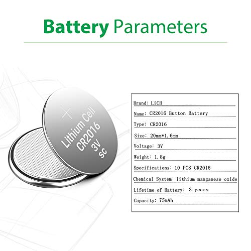 CR2016 3V Lithium Battery(10-Pack)