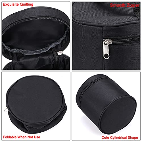 BTSKY Multifunction Marker Case - Zippered Canvas Pen Bag Pencil Case Stationary Storage for 80 Markers, Black (NO Compartments Inside)