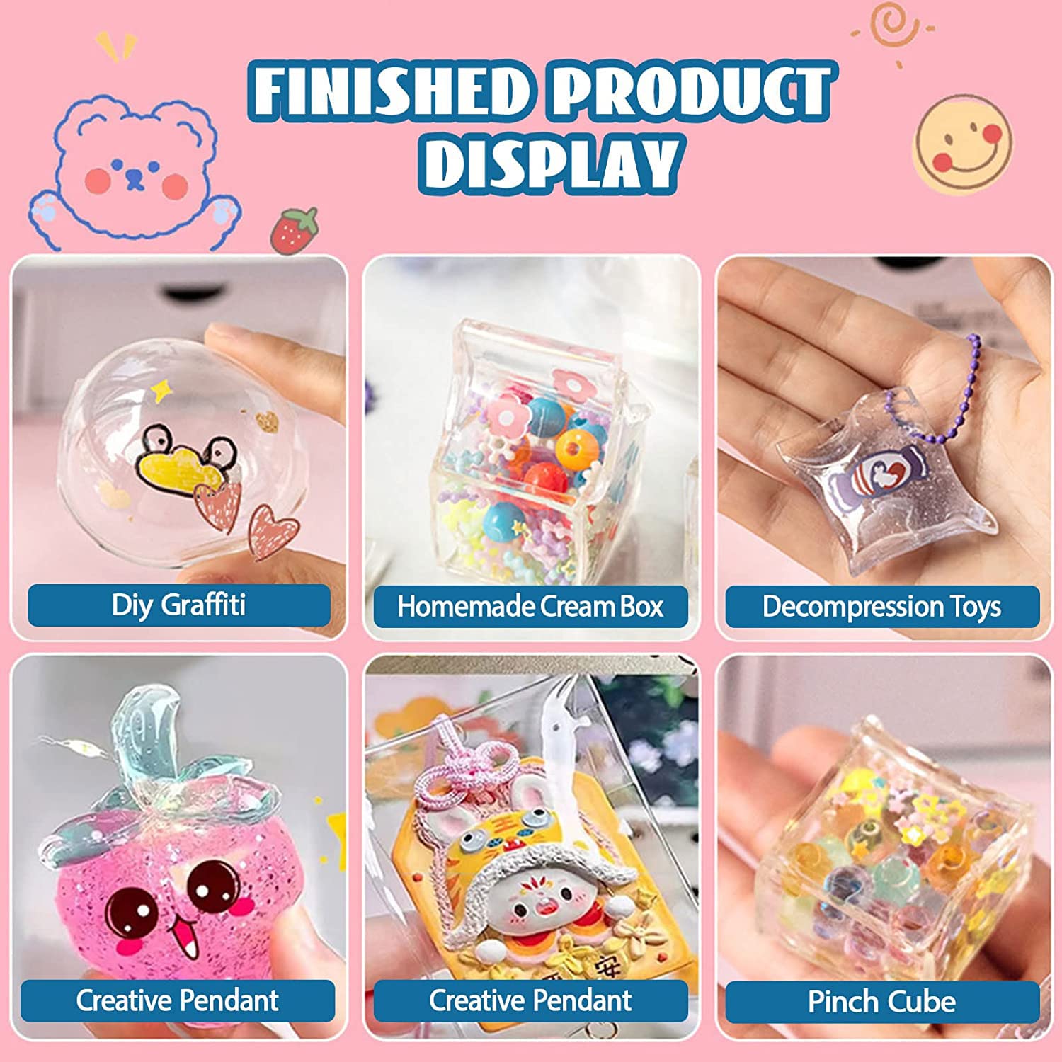 2 Pcs Nano Tape Bubbles Kit,(9.84ft × 2inch) Pink + Yellow Big Nano Tape Kit Toy with Glitter and Inflator,Tape Magic Plastic Bubbles Balloon, Nano Tape Elastic Bubble Craft Kit, Party Birthday Gift