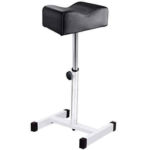 Kalolary Pedicure Manicure Footrest Adjustable Seat Height Technician Nail Equipment Salon Spa (Black)