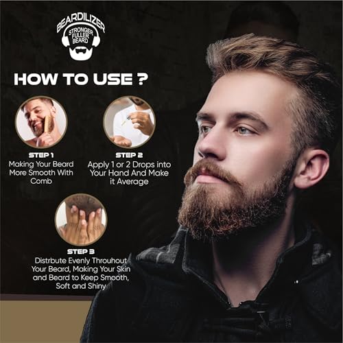 Beardilizer Ol' Cowboy Leather Beard Oil for Men - 100% Natural Beard Conditioner & Oils with Argan & Jojoba Oils - Beard Softener & Beard Moisturizer for Beard Growth (Ol' Cowboy Leather, 4 Oz)