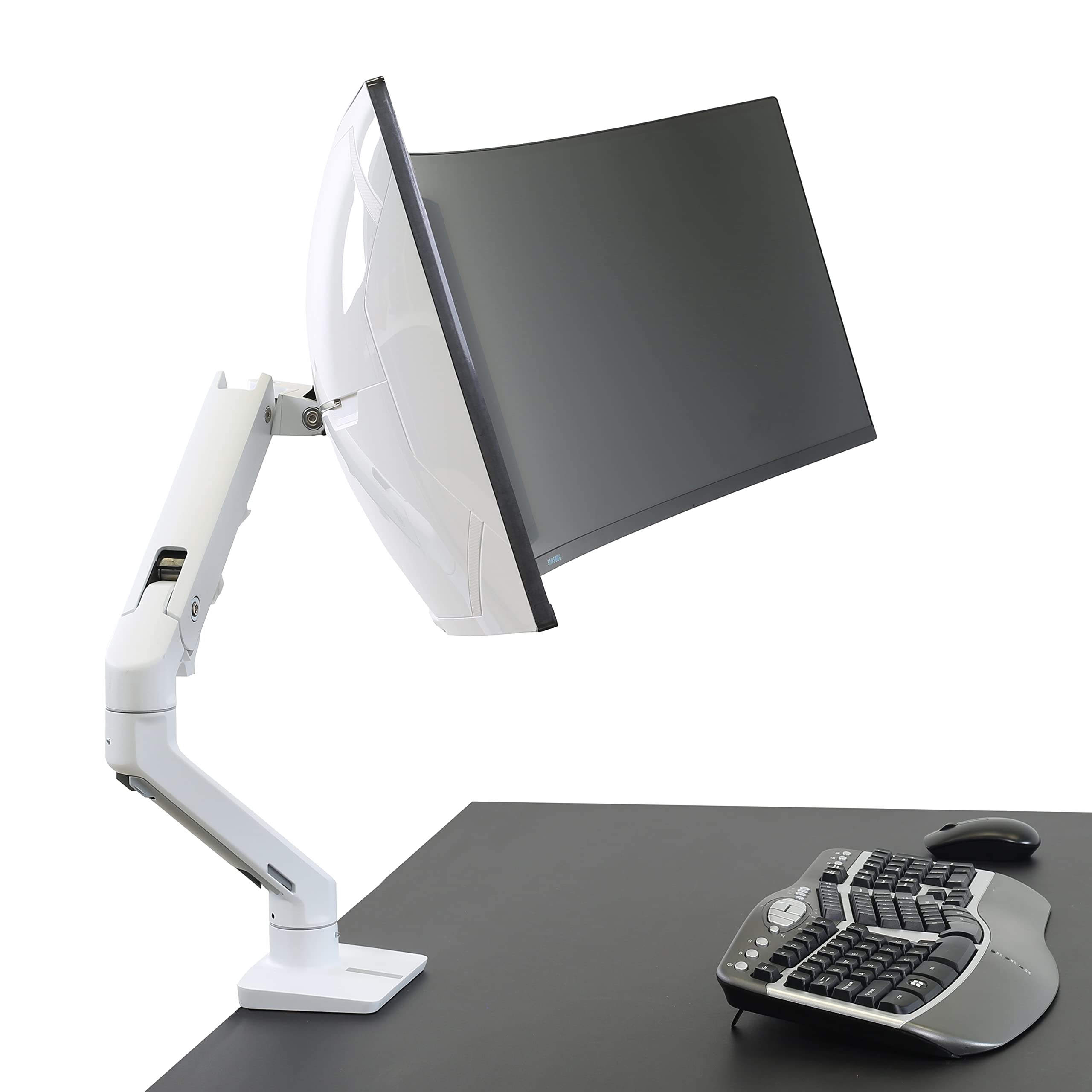 Ergotron – HX Heavy Duty Tilt Pivot – for 1000R, Ultrawide Curved Monitors, Screen Depth 6-12” – Add-on for HX Desk and HX Wall Monitor Arms
