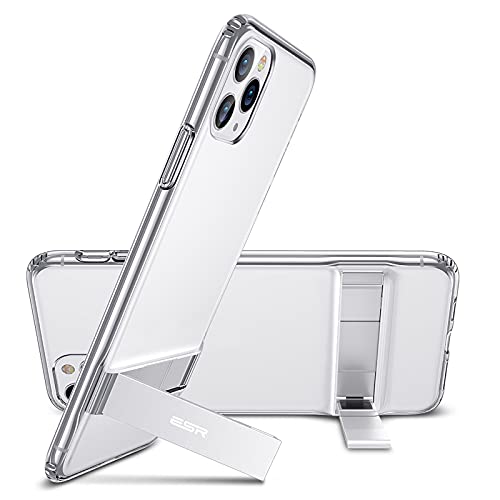 ESR Metal Kickstand Designed for iPhone 11 Pro Max Case, [Vertical and Horizontal Stand] [Reinforced Drop Protection] Flexible TPU Soft Back for iPhone 11 Pro Max (2019 Release), Clear