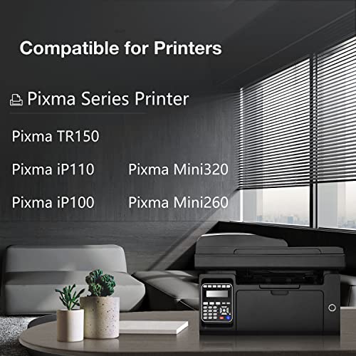 LEMERO Compatible Ink Cartridge Replacement for Canon 35 36 PGI-35 CLI-36 for Pixma IP110 IP100 Mini260 Mini320 Printer (5 Black, 3 Tri-Color, 8 Pack)