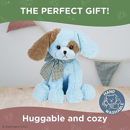 Bearington Baby Waggles Lullaby, Animated Musical Puppy Dog (Blue) 13"