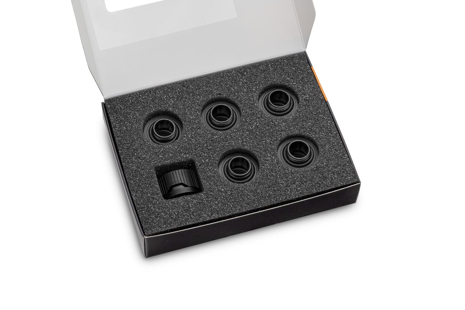 Odestar EK-Quantum Torque HTC 14-6er-Pack, 2.8cm, Acrylic, 25dB, Desktop Compatible, 3-Pin, 6-Pack, 14mm, G1/4 inch, Schwarz