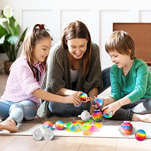 Big Bouncy Ball Kit, FunKidz Kids DIY Ultimate Magic Bouncy Ball Making Kit Science Craft Projects Birthday Party Activity for Boys Girls Ages 6-12 Includes Tennis Size Ball Model
