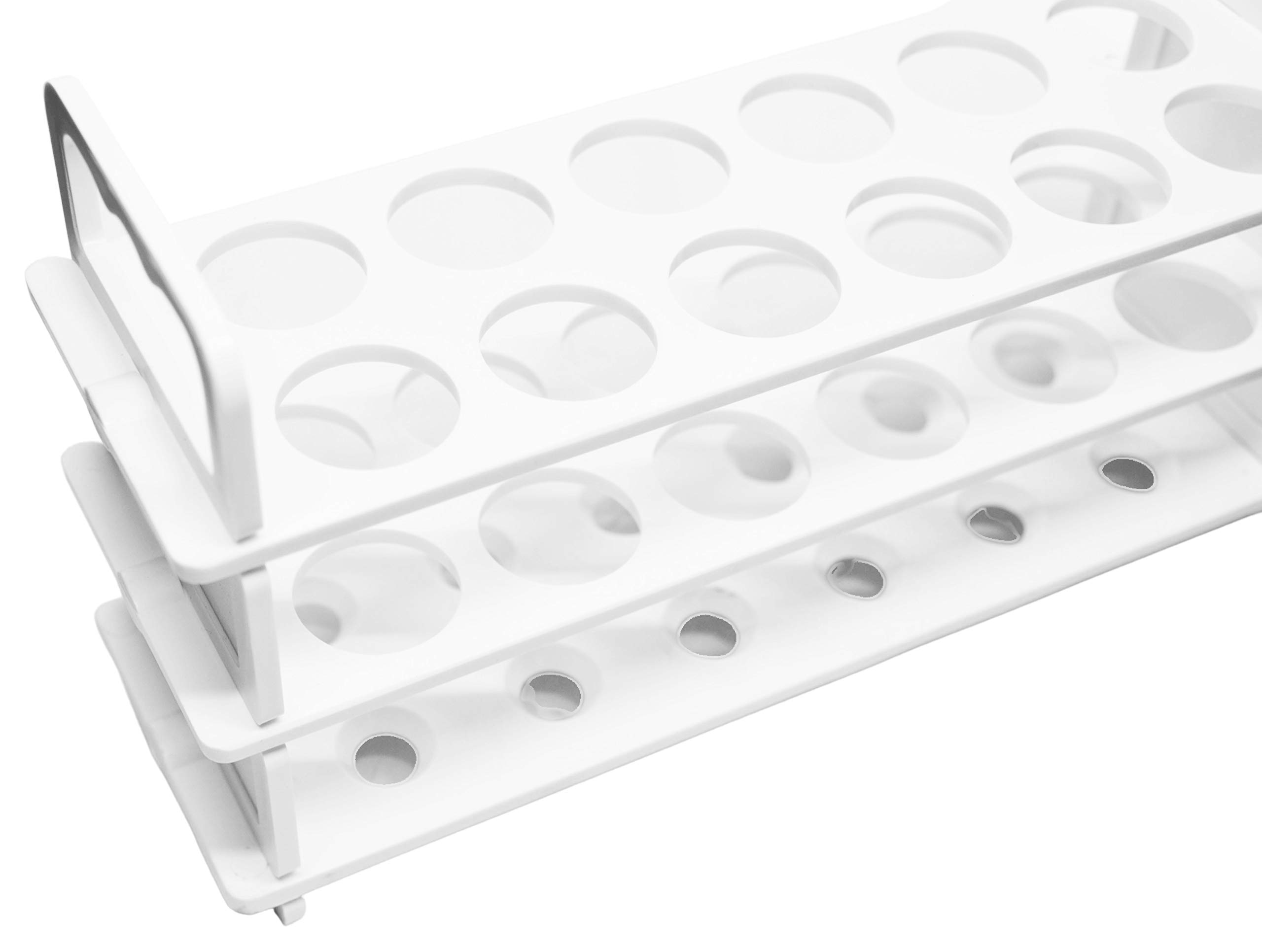 EISCO Test Tube Rack, Polypropylene - Accommodates 12 Tubes, up to 22mm - 9" Wide