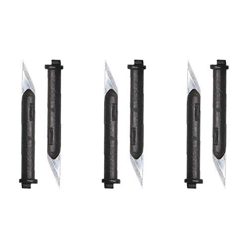Excel Blades #65 Pen Knife Replacement Blades, Compatible with K47 Executive Retractable Hobby Knife, Set of 6 Blades for Craft Knife, Made in the USA, Cutting, Scoring, Trimming and More
