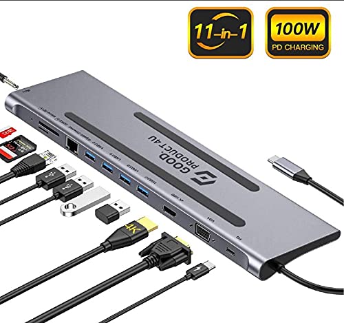 USB C Hub, PowerExpand 11-in-1 with 100W Power Delivery, 4K 60Hz HDMI Port, USB C and 2 USB A Data Ports, Ethernet Port, 3.5mm Audio, Micro SD and SD Card Reader for MacBook Pro Accessories