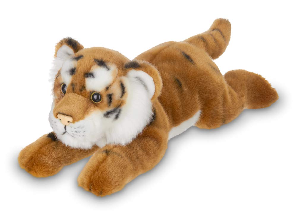 Bearington Saber Plush Tiger Stuffed Animal, 14 inches