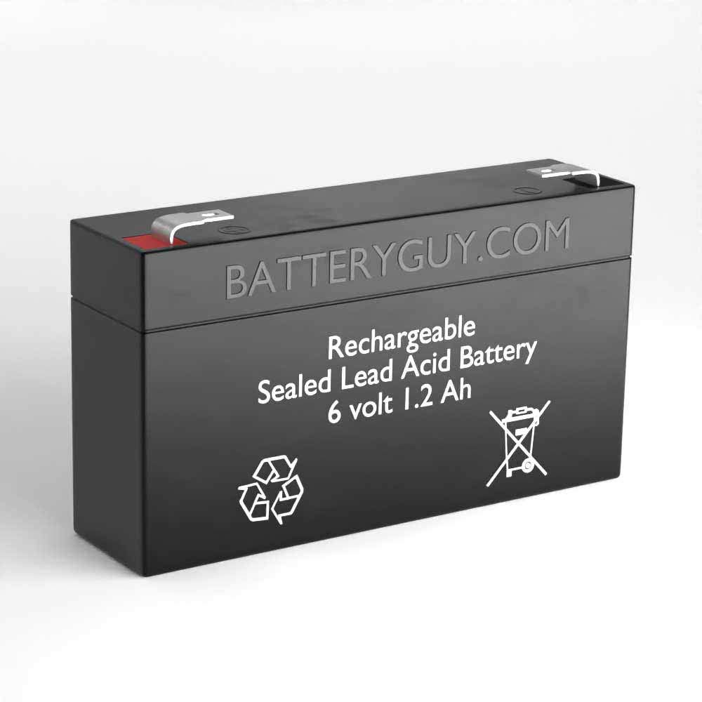 BatteryGuy Security Simon XT Replacement 6V 1.2Ah SLA Battery Brand Equivalent (Rechargeable) - Qty of 1