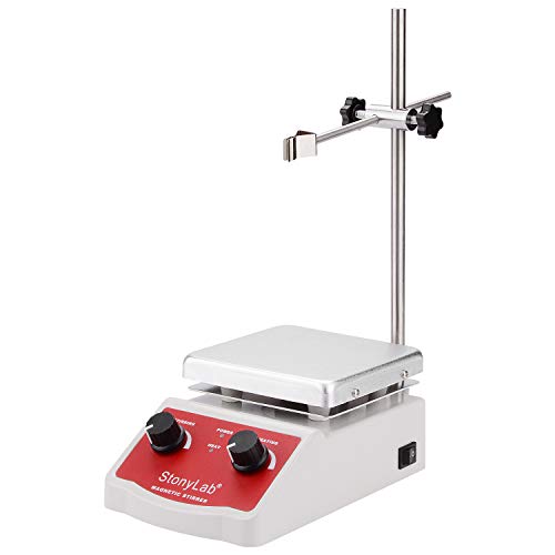 stonylab SH-2 Hotplate Magnetic Stirrer with Dual Control and Hot Plate, Rated Power 180W, 110V