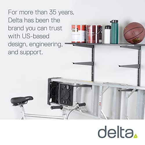 Heavy Duty Wood and Lumber Storage Rack, Holds Up to 480 lbs - Easy to Install Mounted Rack with Steel Construction for Indoor & Outdoor Storage Solution for Garage, Basement & Pantry by Delta Cycle