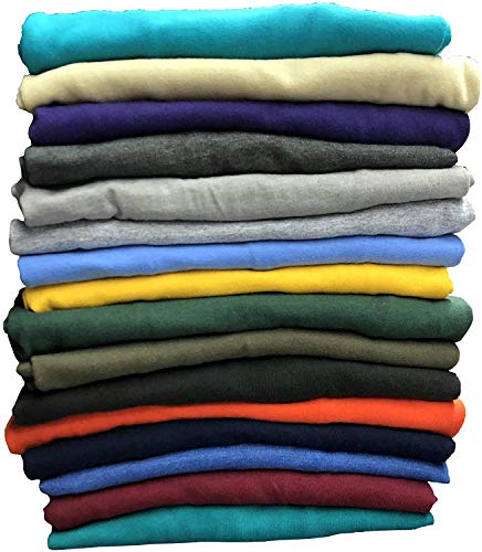 BILLIONHATS 12 Pack Plus Size Men Cotton T-Shirt Bulk Big Tall Short Sleeve Lightweight Tees