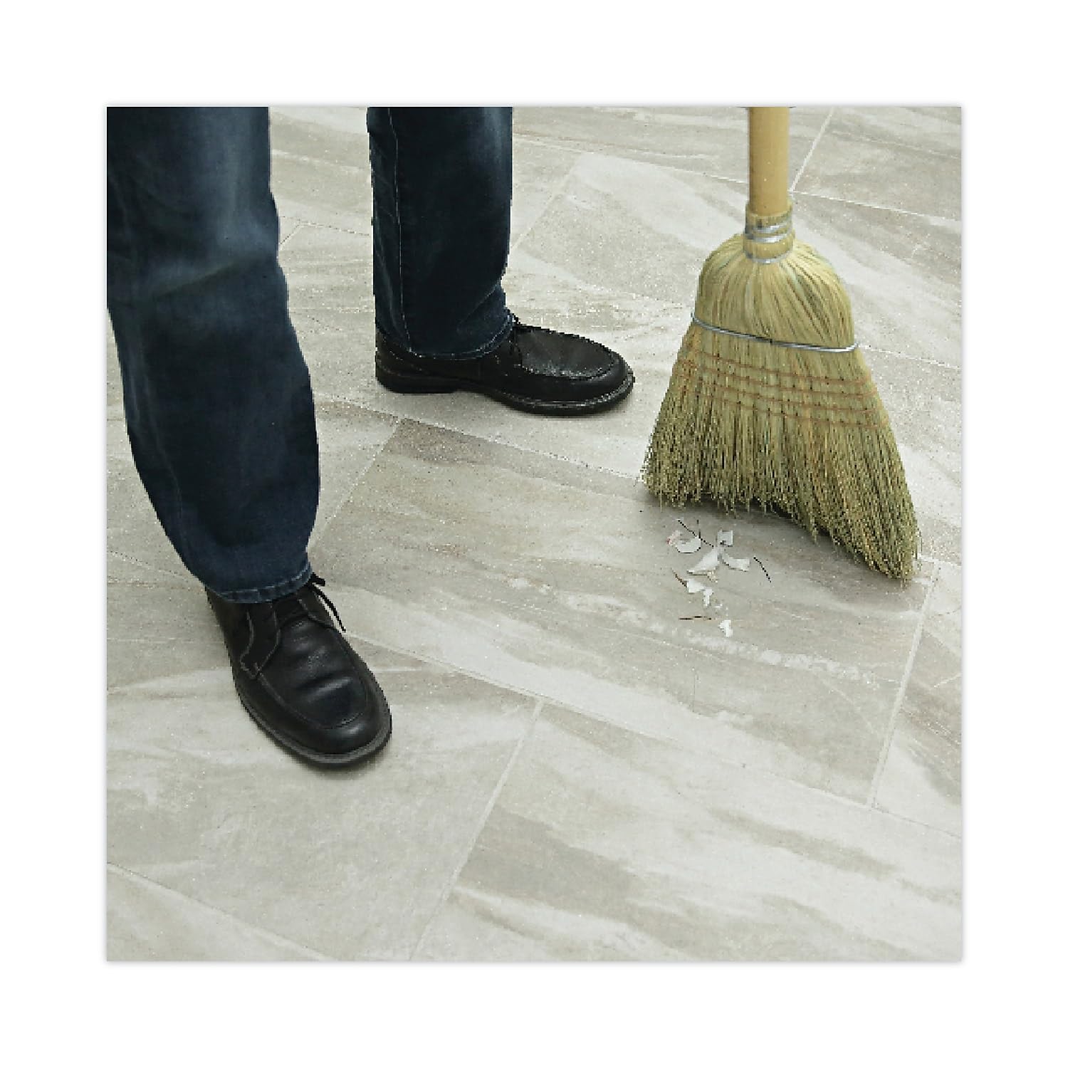 Boardwalk BWKBR10001 60 in. Corn Brooms - Black/Natural (6/Carton)