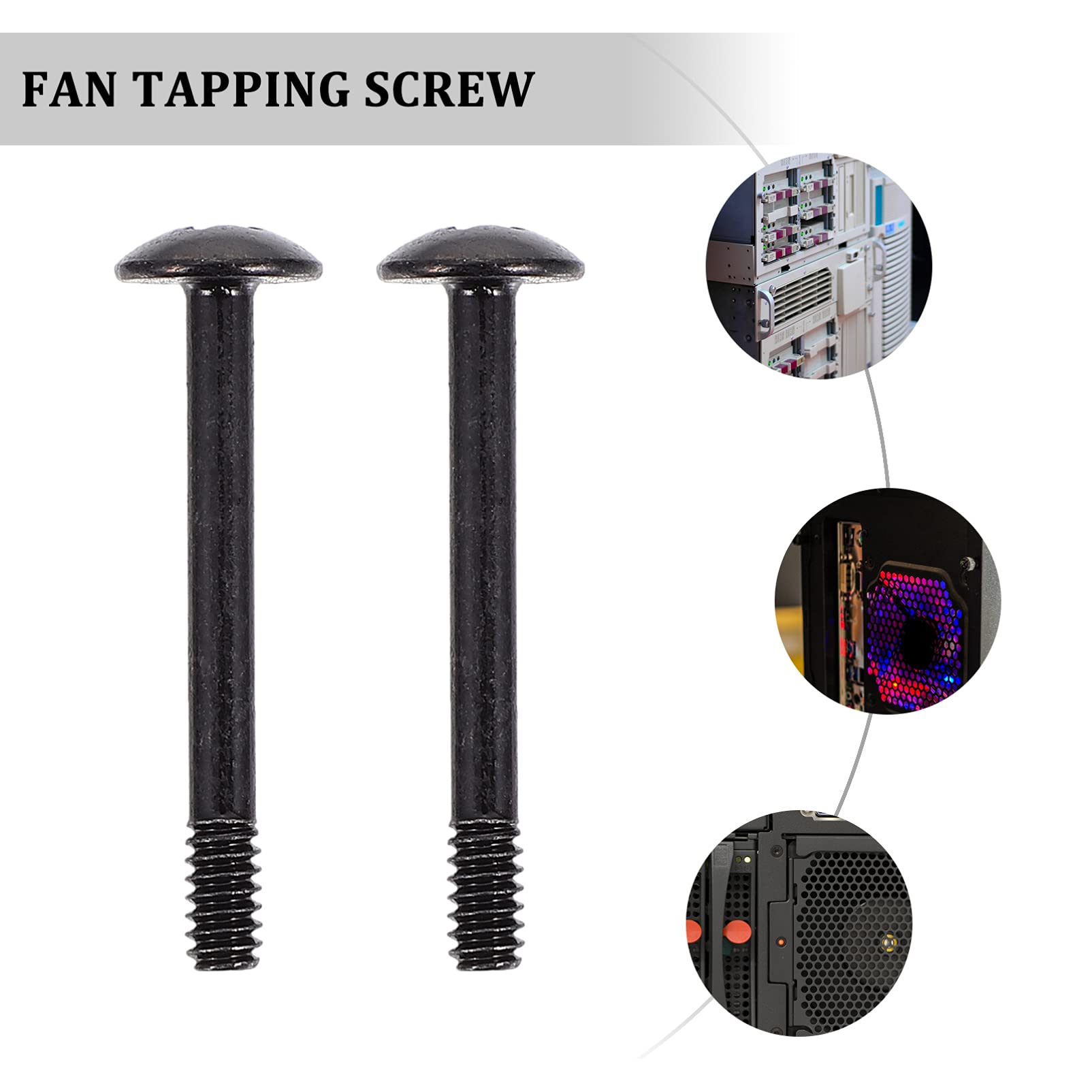Scicalife 50pcs Computer Case Fan Screws 30mm Reducing Vibration Screws Cooling Fan Mount Screws Fan Rivet for PC Case Fan or CPU Fan