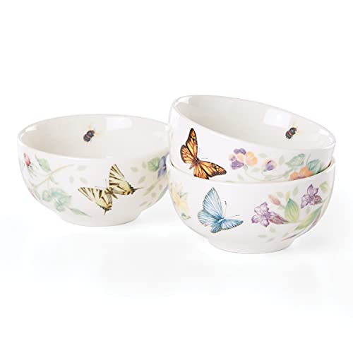 Lenox Butterfly Meadow Kitchen 3-Piece Mini Bowl Set, 1.70 LB, Multi