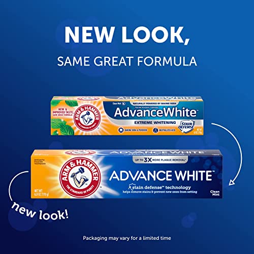 Arm & Hammer Advance White Extreme Whitening Toothpaste - 6 Oz (170 g) Pack of 4