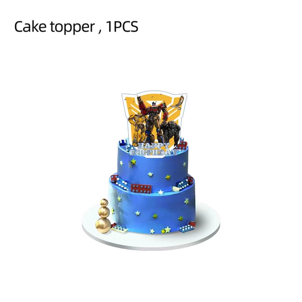 25pc Robot Cake Topper Robot Cupcake Toppers Cake decoration for Boys and Girls