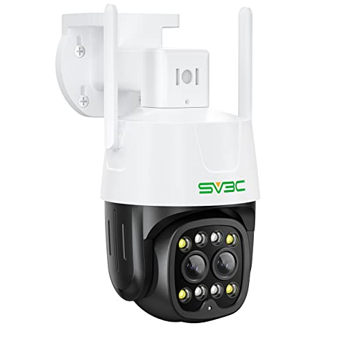 SV3C WiFi Security Camera Outdoor 5MP IP Dual Lens Camera with HD Night Vision, Metal Shell, 2-Way Audio, Human Motion Detection, SD Card Record, Remote Access, RTSP, FTP, APP, PC