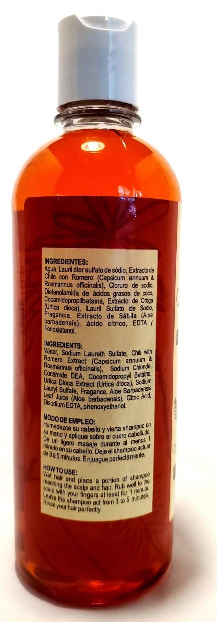 Chile con Romero Shampoo Chili with Rosemary + Aloe Vera & Nettle 16.91 Fl Oz.