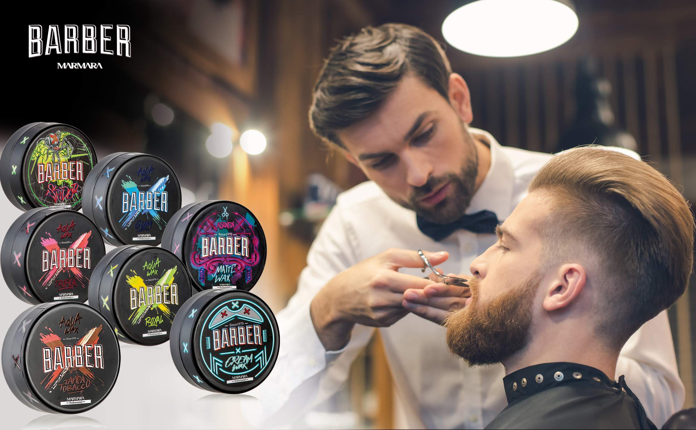 Marmara Barber Cologne - Best Choice of Modern Barbers and Traditional Shaving Fans Glass Bottle (500 ml, No7)
