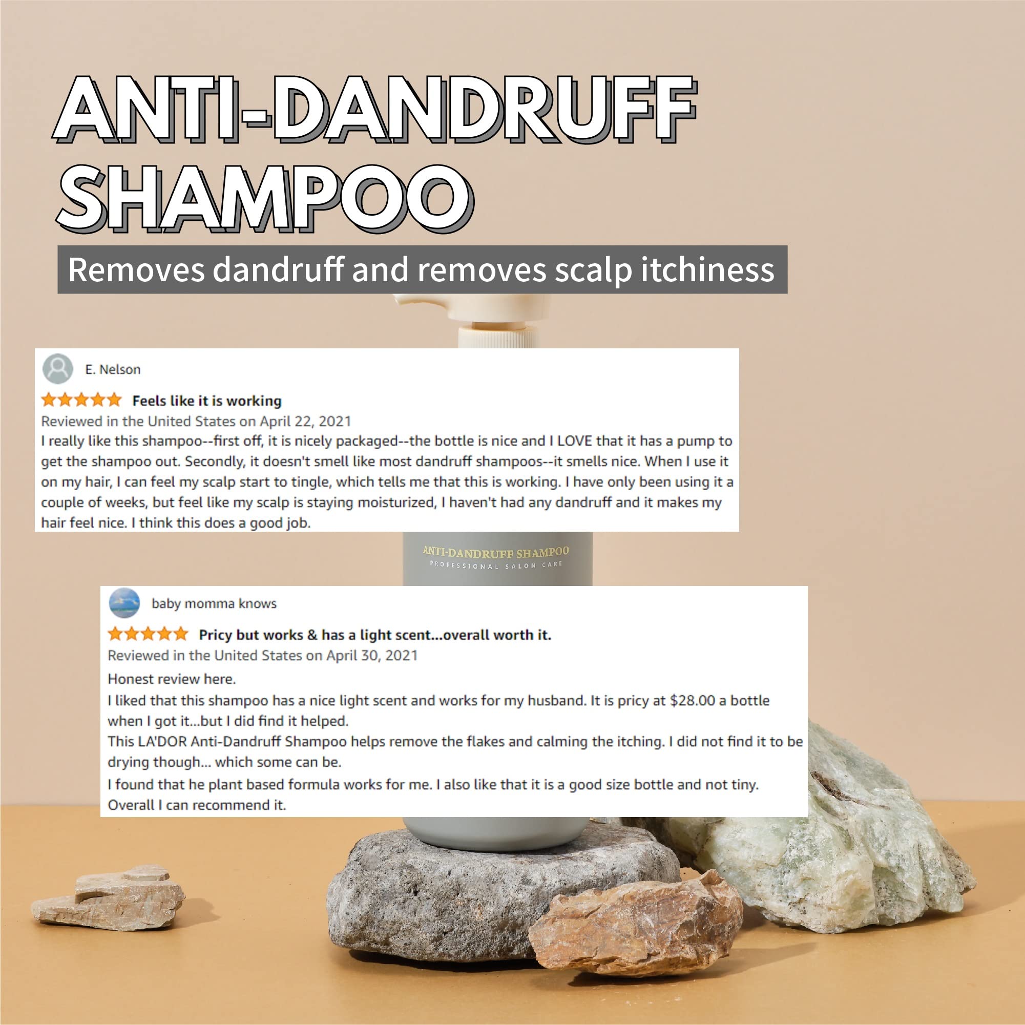 LA'DOR Anti-Dandruff Shampoo (16.9 fl.oz.) - For Oily Scalp with Dandruff, Gently Cleanses Away Dead Skin Cells, Alleviates Itching and Irritation LADOR