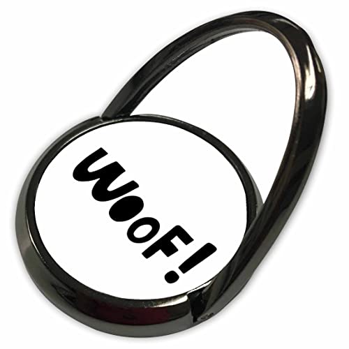3dRose Black and White Woof Gift for Dog Lovers - Phone Rings (phr-360928-1)