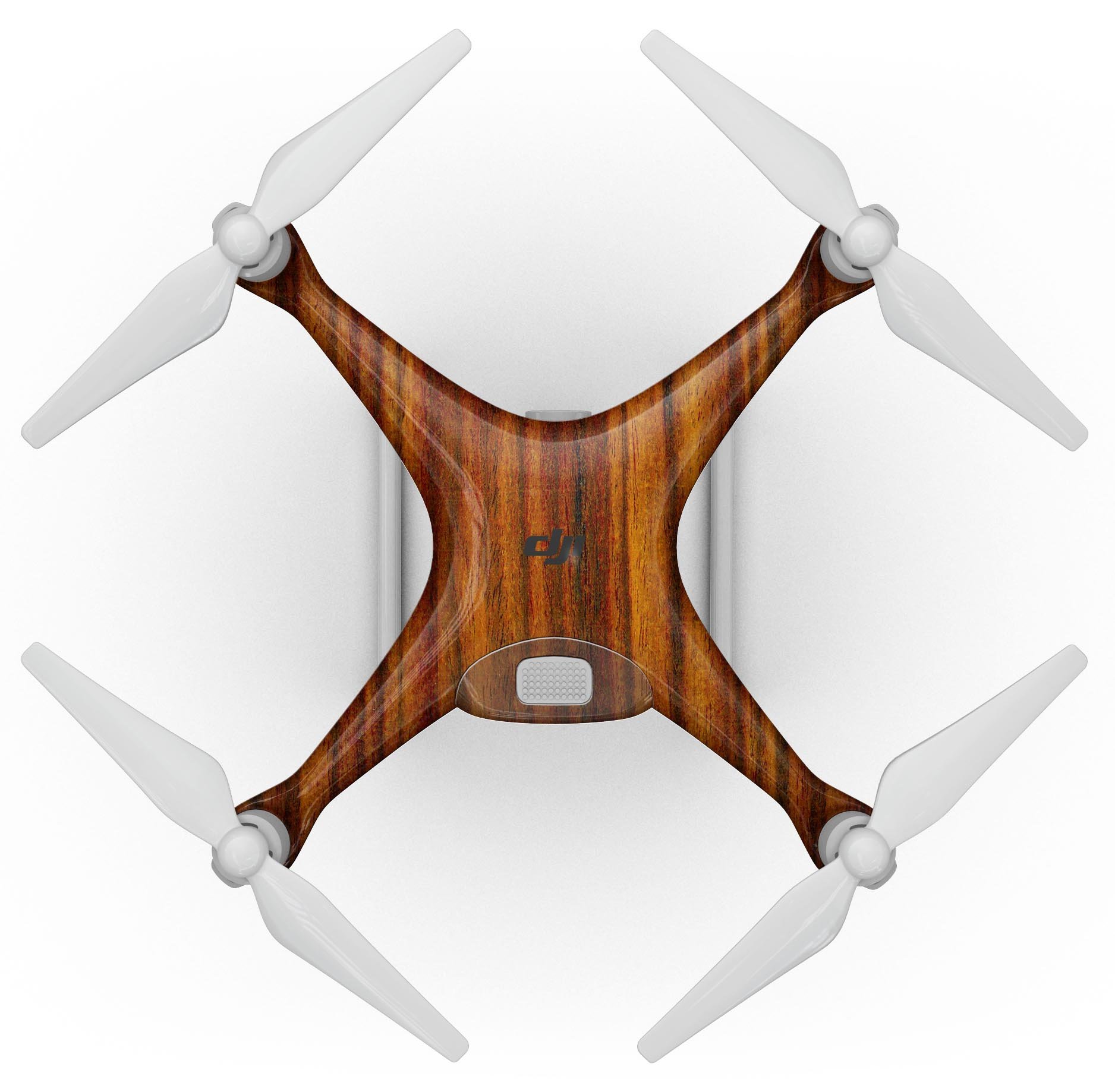 Design Skinz Design Skinz Bright Red Ebony Woodgrain Full-Body Wrap Decal Skin-Kit Compatible with The Drone DJI Phantom 3/Phantom 3 Pro