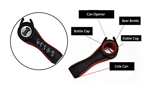 2 pcs 5 In 1 Multi Function Multi-function Can Jar Bottle Open/Tighten Bottle Jar Can Opener for Small Hands, Seniors or Anyone Who Suffers from Arthritis Good Kitchen Tool (black/white)