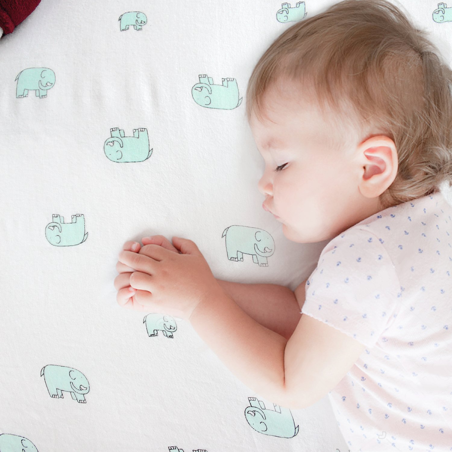 Baby Fitted Crib Sheets Set Muslin, Mini Portable Crib Sheet for Standard Crib and Toddler Mattresses by Vlokup, Flamingo
