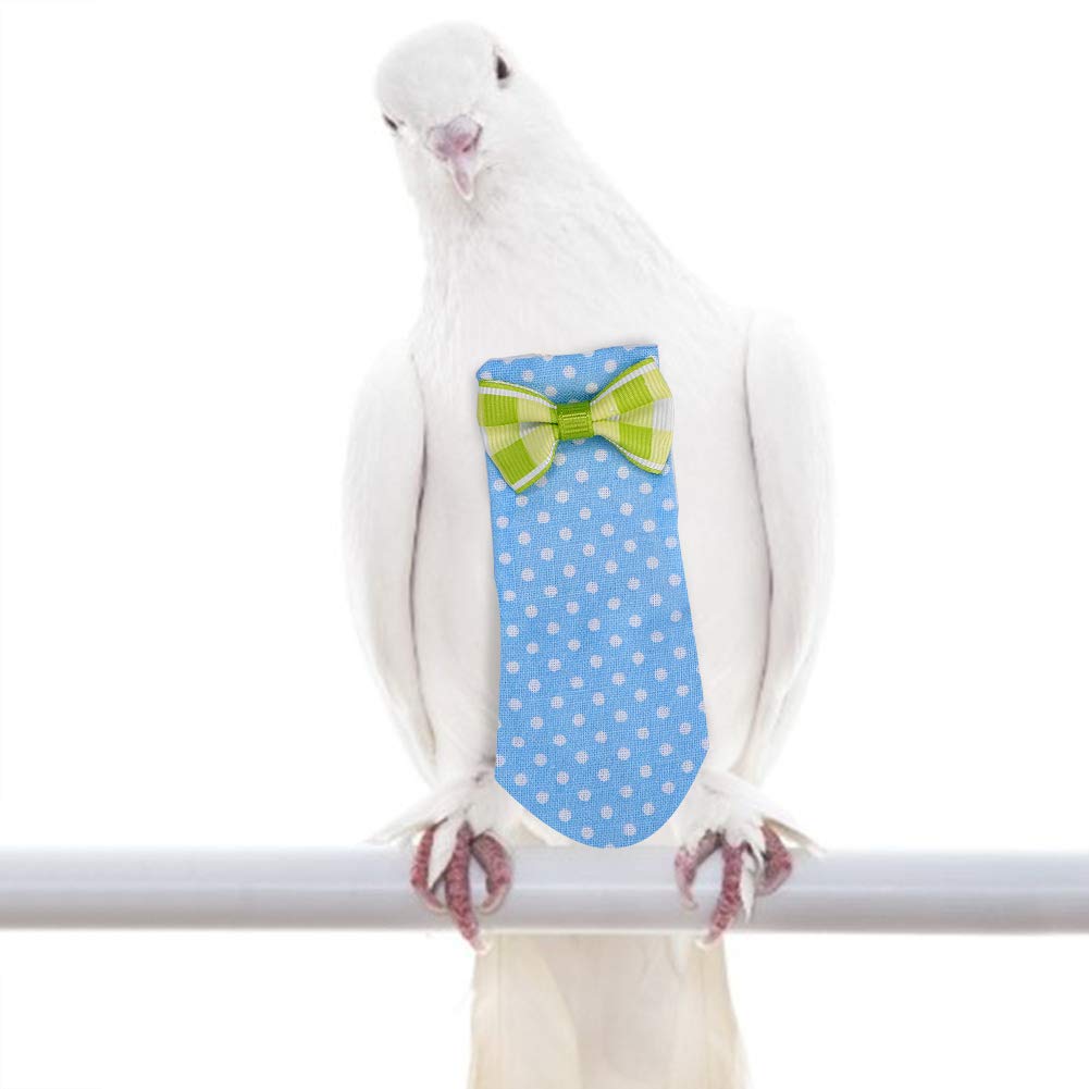 Leftwei Romantic Valentine's Day Diaper Birds Nappy, Parrot Diaper, Nappy, Pet Bird Clothes, Flying Bowknot Costume, for Household(Blue, S Code)