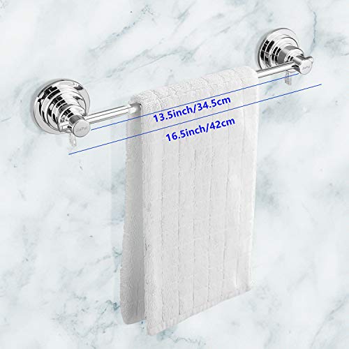 JiePai Suction Cup Towel Bar 16 Inch,Removable Vacuum Suction Towel Holder Suction Towel Rack for Bathroom Kitchen…